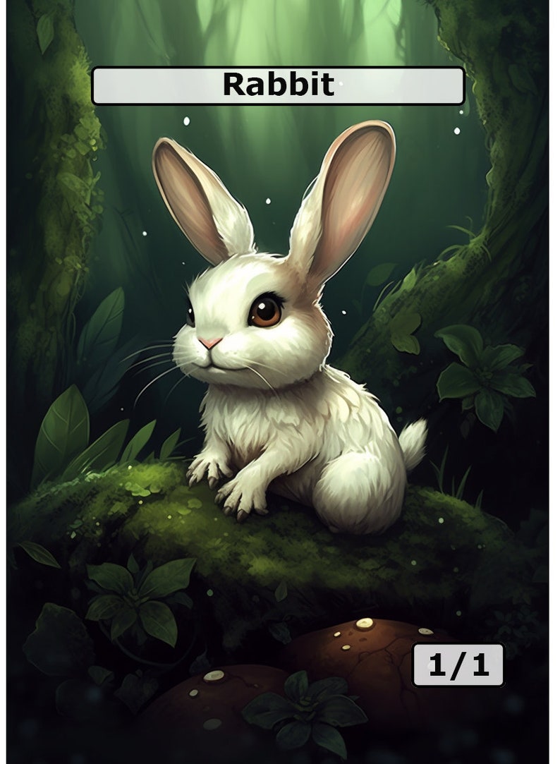 Rabbit Tokens for MTG 3 Cards 2-sided - Etsy