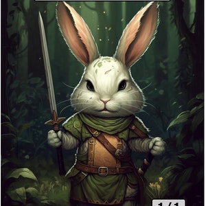 Rabbit Tokens for MTG 3 Cards 2-sided - Etsy