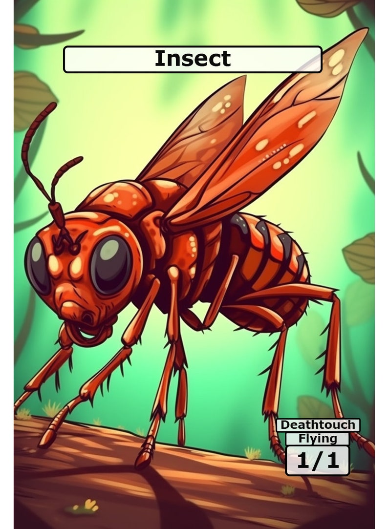 Insect Tokens for MTG 3 Cards 2-sided - Etsy