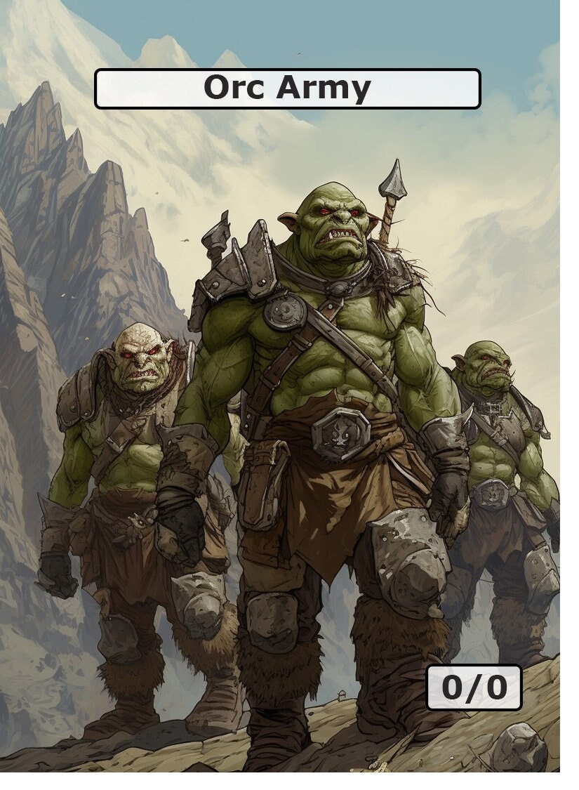 Orc Army/treasure Tokens for MTG (3 Cards) [2-sided] - Etsy
