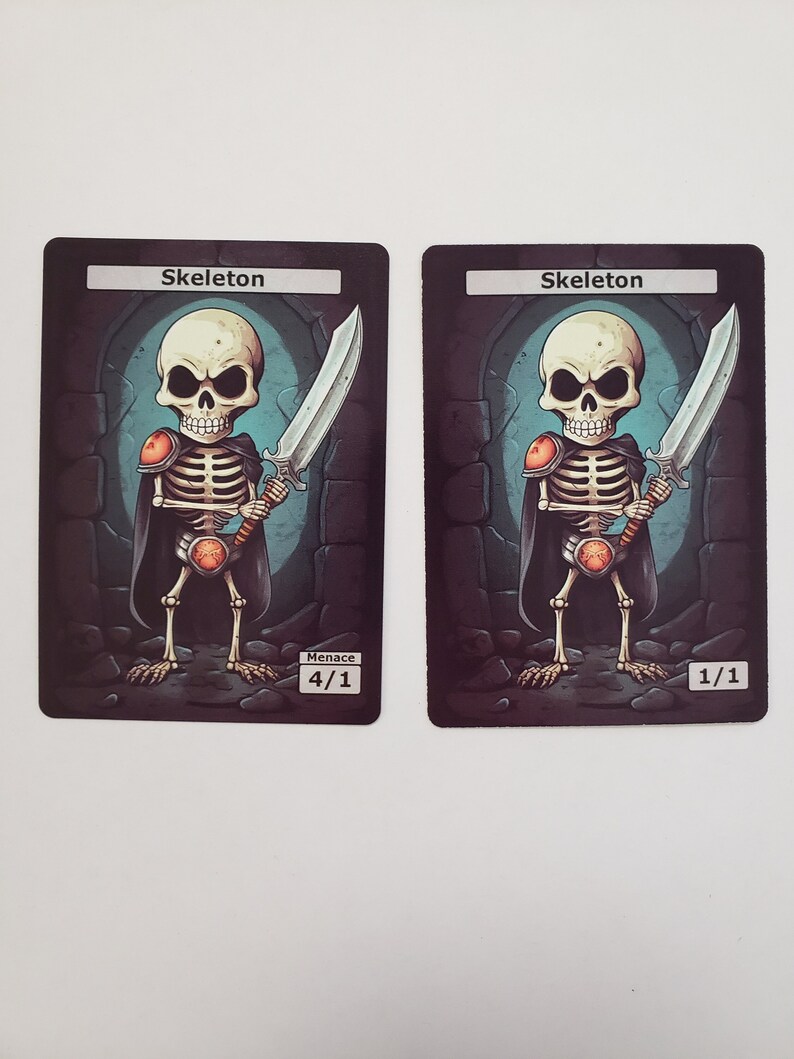 Skeleton Tokens for MTG (3 Cards) [2-sided] - Etsy