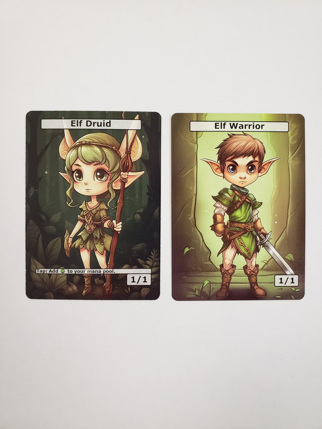 Elf Tokens for MTG (3 Cards) [2-sided] - Etsy
