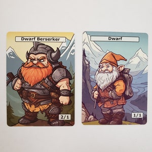 Dwarf Tokens for MTG (3 Cards) [2-sided] - Etsy