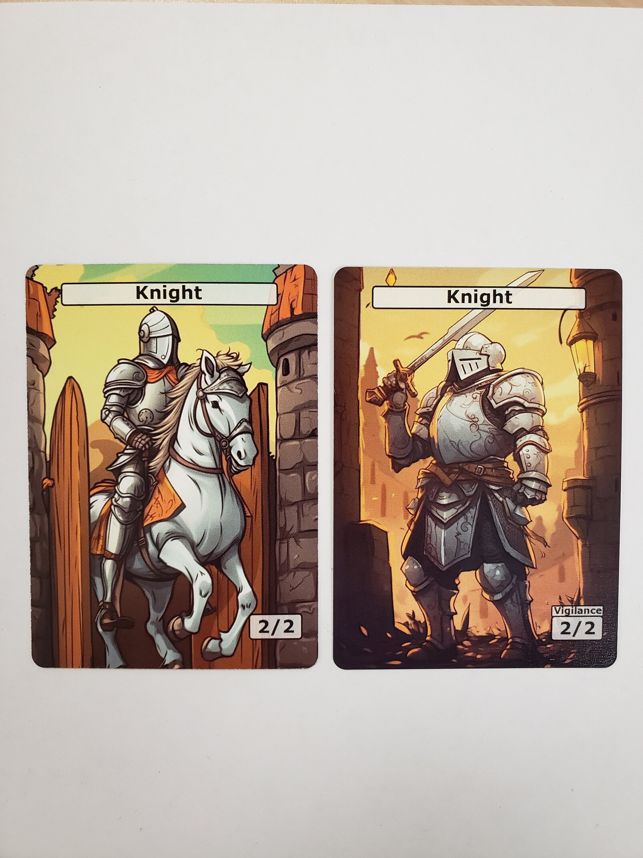 Knight Tokens for MTG (3 Cards) [2-sided] - Etsy