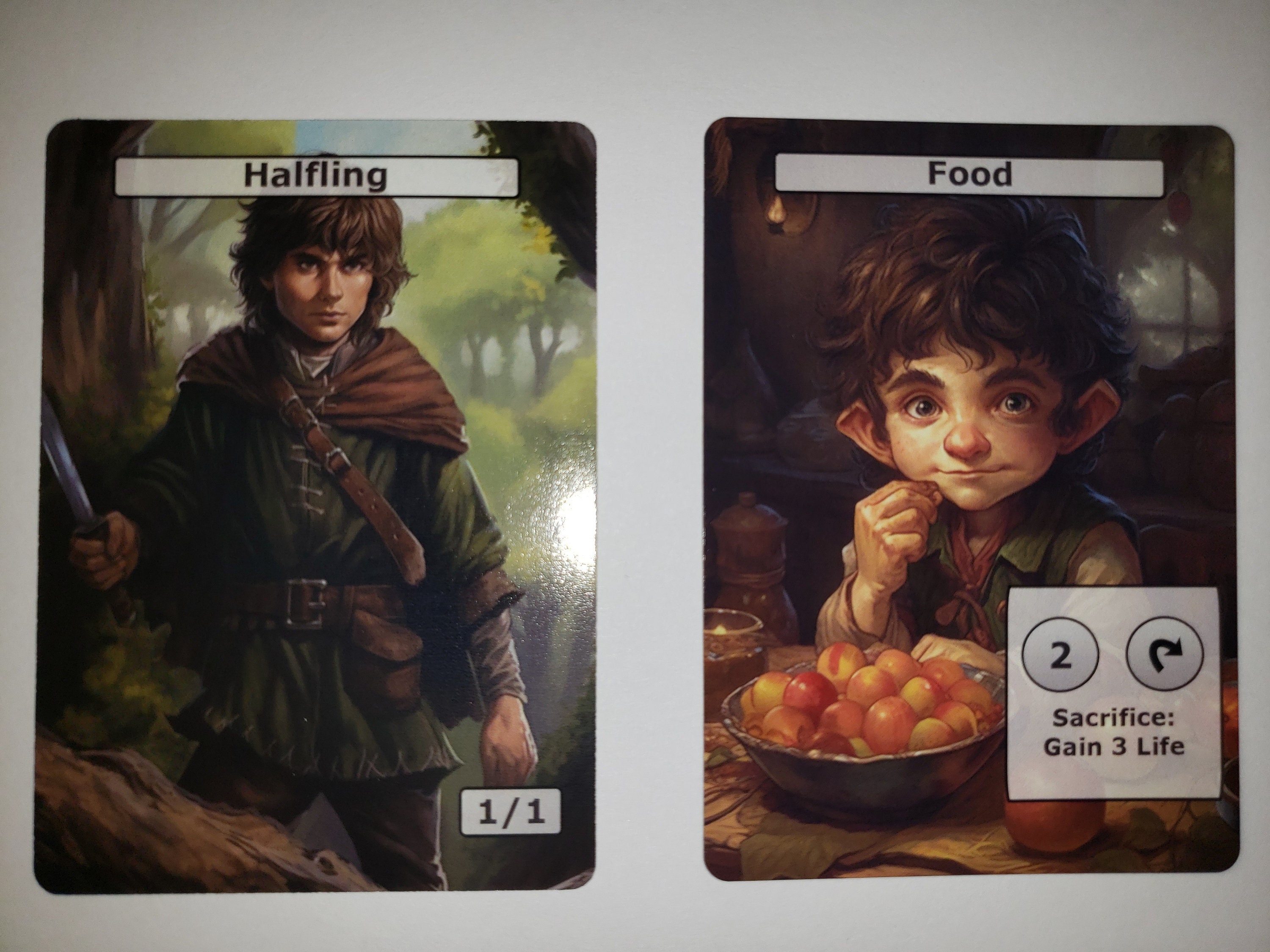 Halfling/food Tokens for MTG (3 Cards) [2-sided] - Etsy