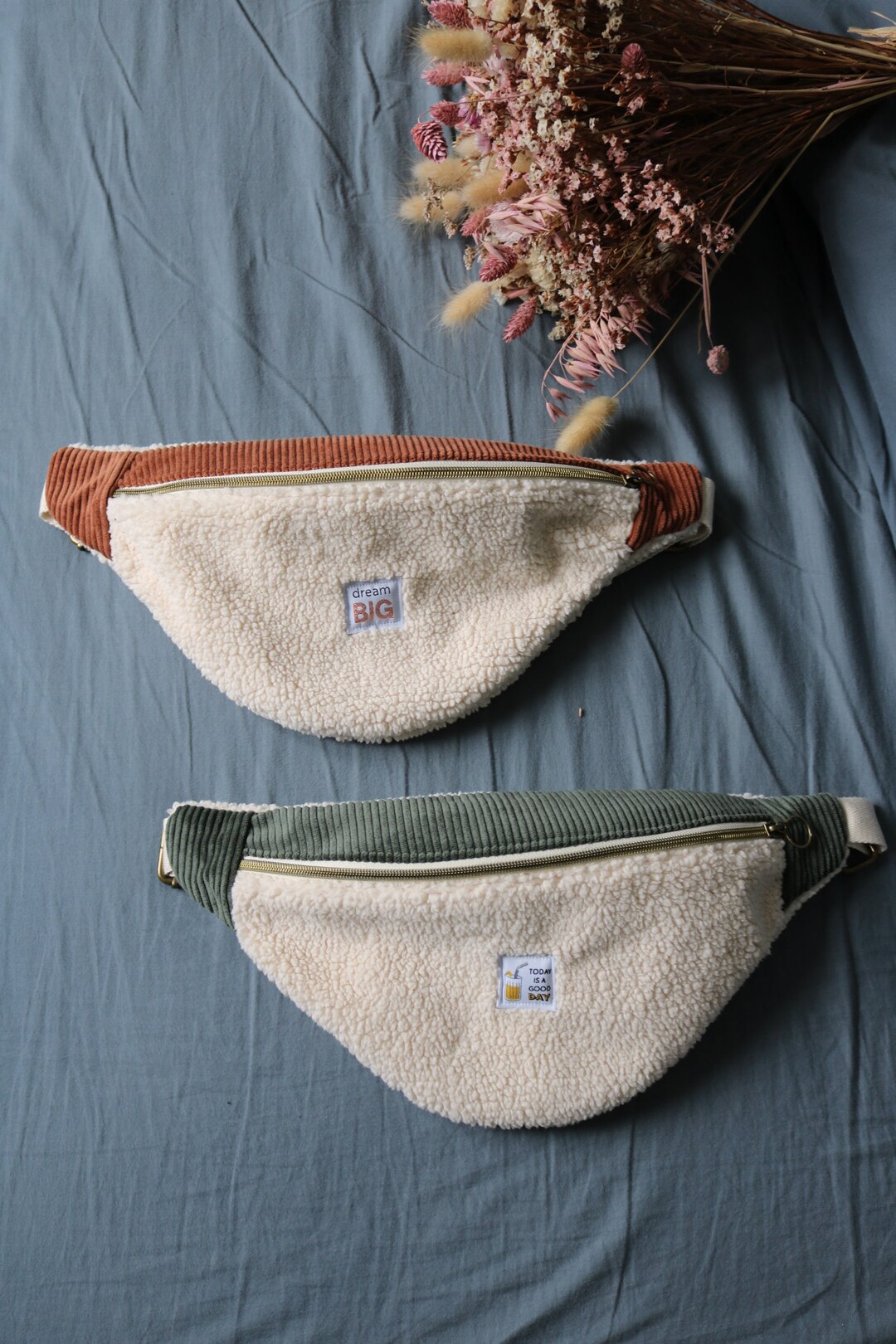 Sac Banane Moumoute et velours - Etsy France