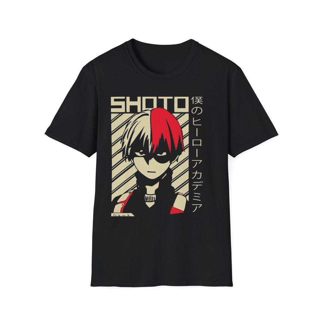Shoto Todoroki Hero Academia Unisex Softstyle T-shirt, Anime Tee ...