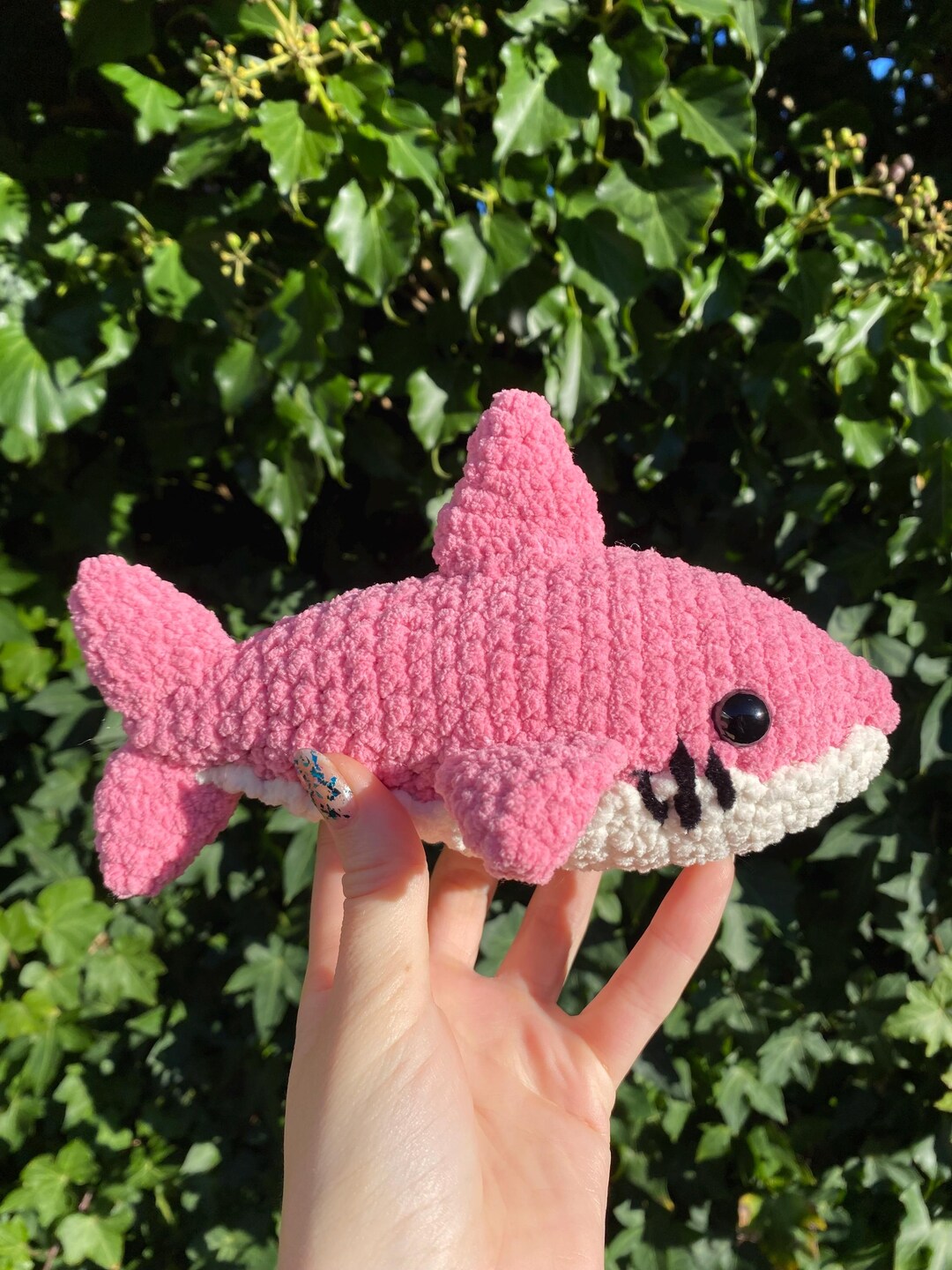 Pink Crochet Shark - Etsy