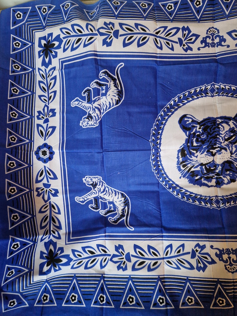 Tiger Print - Blue - Ancestral Cloth - Amabhayi - Masela a Badimo - Etsy