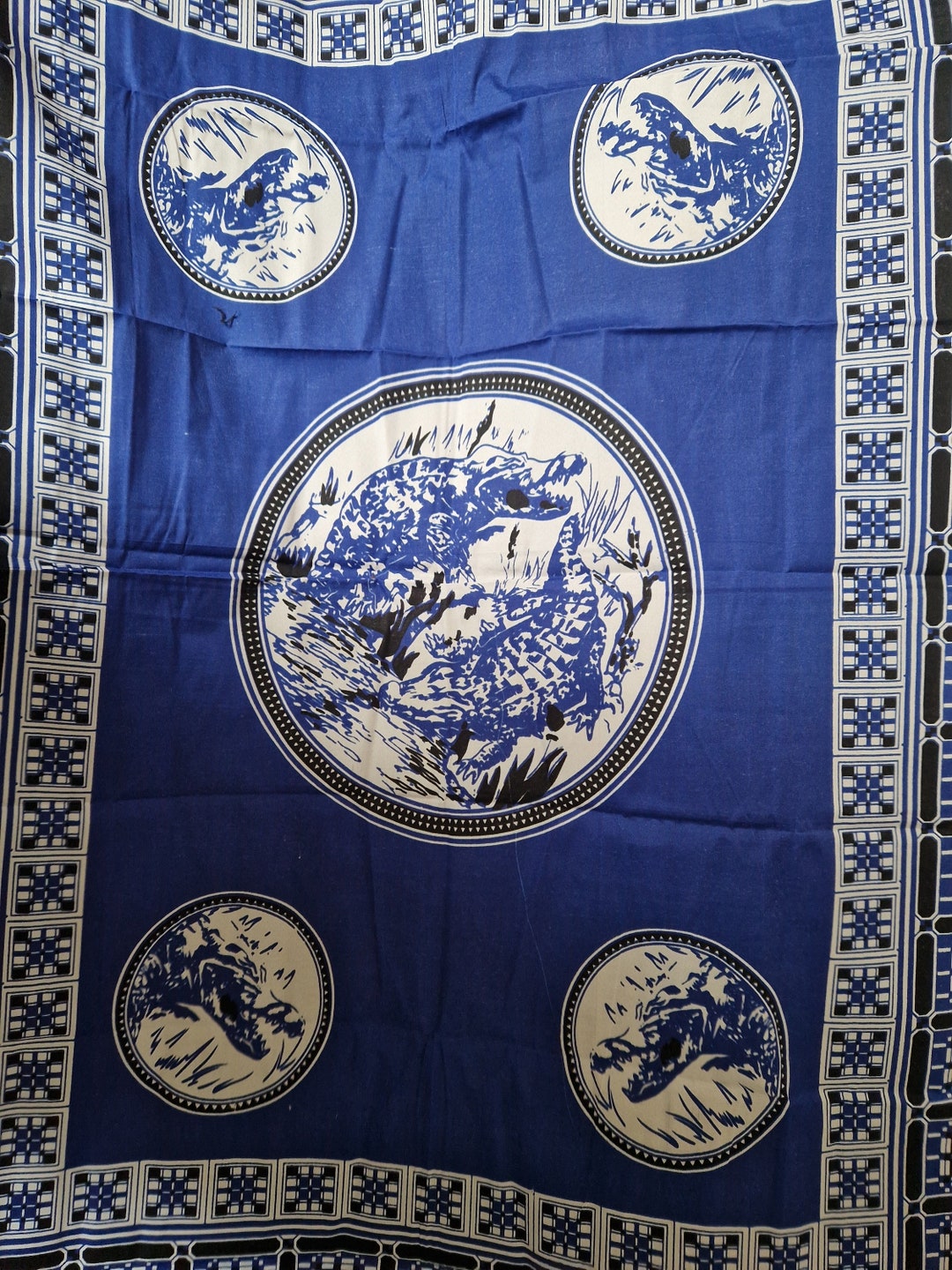 Crocodile- Blue Ancestral Cloth - Amabhayi - Masela a Badimo - African ...