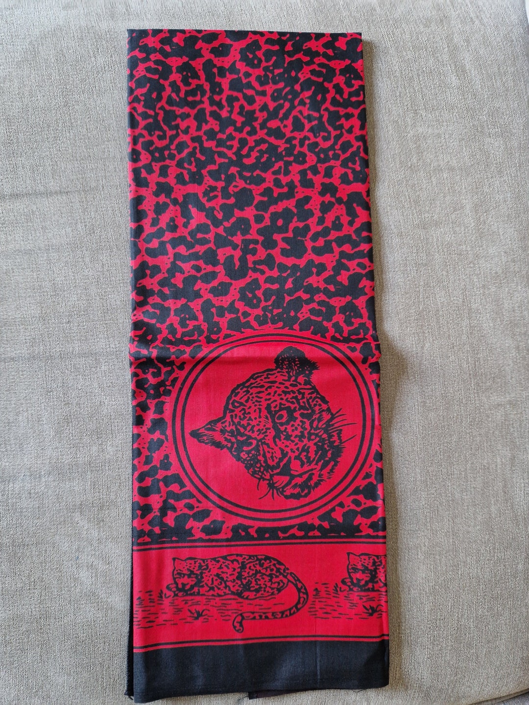Leopard Print - Red&black - Ancestral Cloth - Amabhayi - Masela a ...