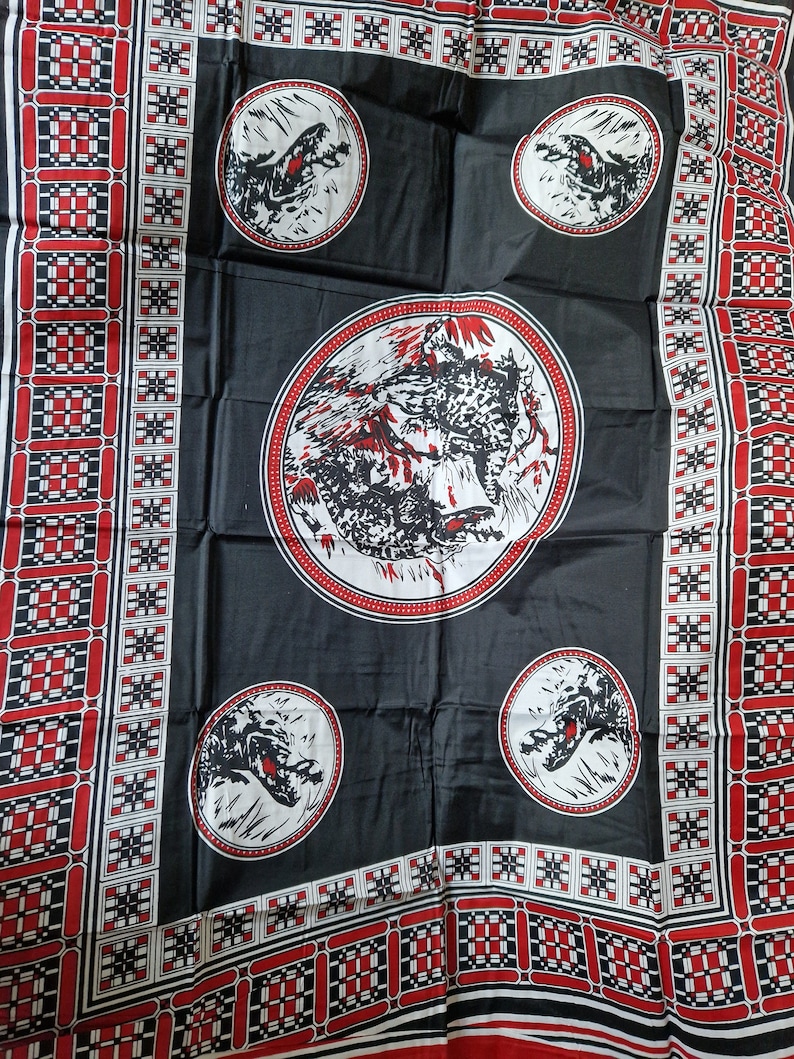 Crocodile- Black Ancestral Cloth - Amabhayi - Masela a Badimo - African ...