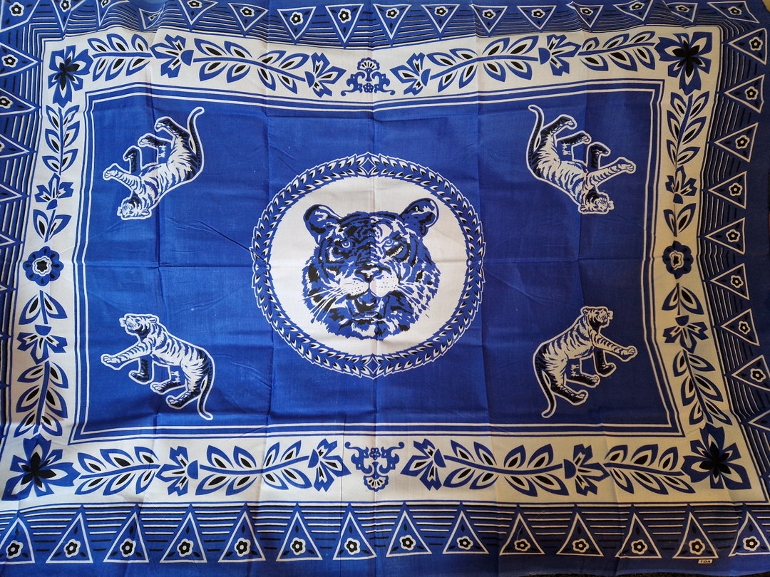 Tiger Print - Blue - Ancestral Cloth - Amabhayi - Masela a Badimo - Etsy