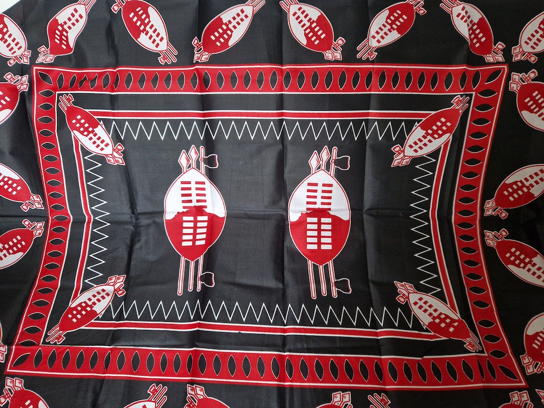 Shield- Red&black Ancestral Cloth - Amabhayi - Masela a Badimo - Etsy