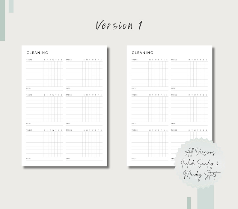 Printable Weekly Cleaning Checklist, Cleaning to Do List, Cleaning ...