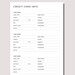 Credit Card Information Tracker Printable & Fillable, Credit Card Log ...