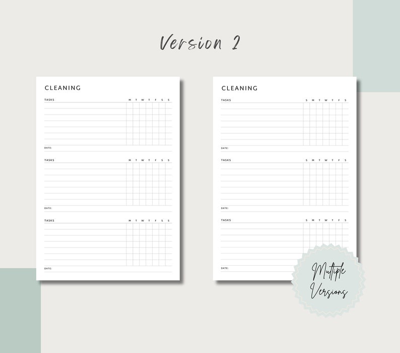 Printable Weekly Cleaning Checklist, Cleaning to Do List, Cleaning ...
