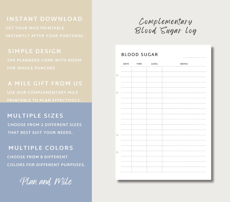 Blood Sugar Log Printable Template, Blood Glucose Tracker, Diabetic Log ...