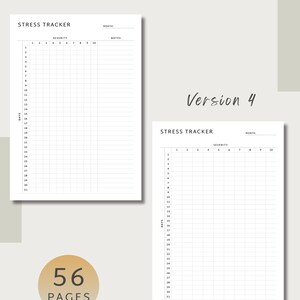 Monthly Stress Tracker Printable Template, Track Daily Stress Levels ...