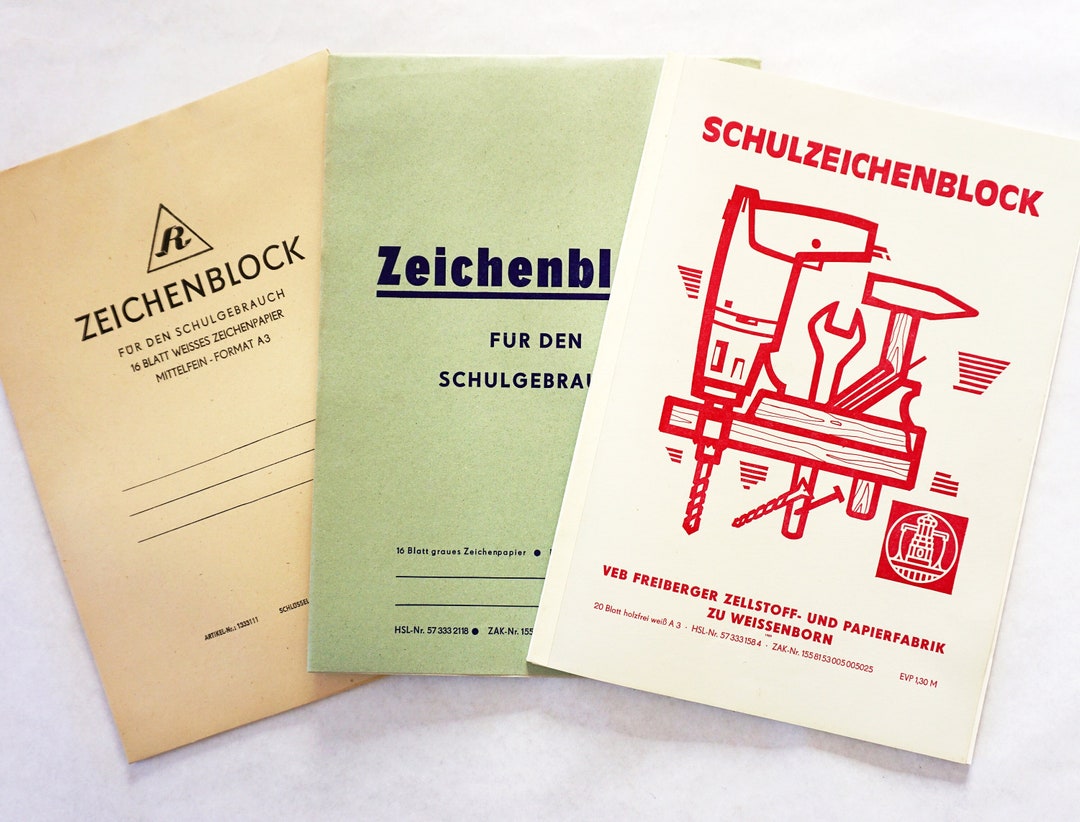Vintage GDR Drawing Pad A3 Format 1960s-1980s Artist Paper Drawing ...