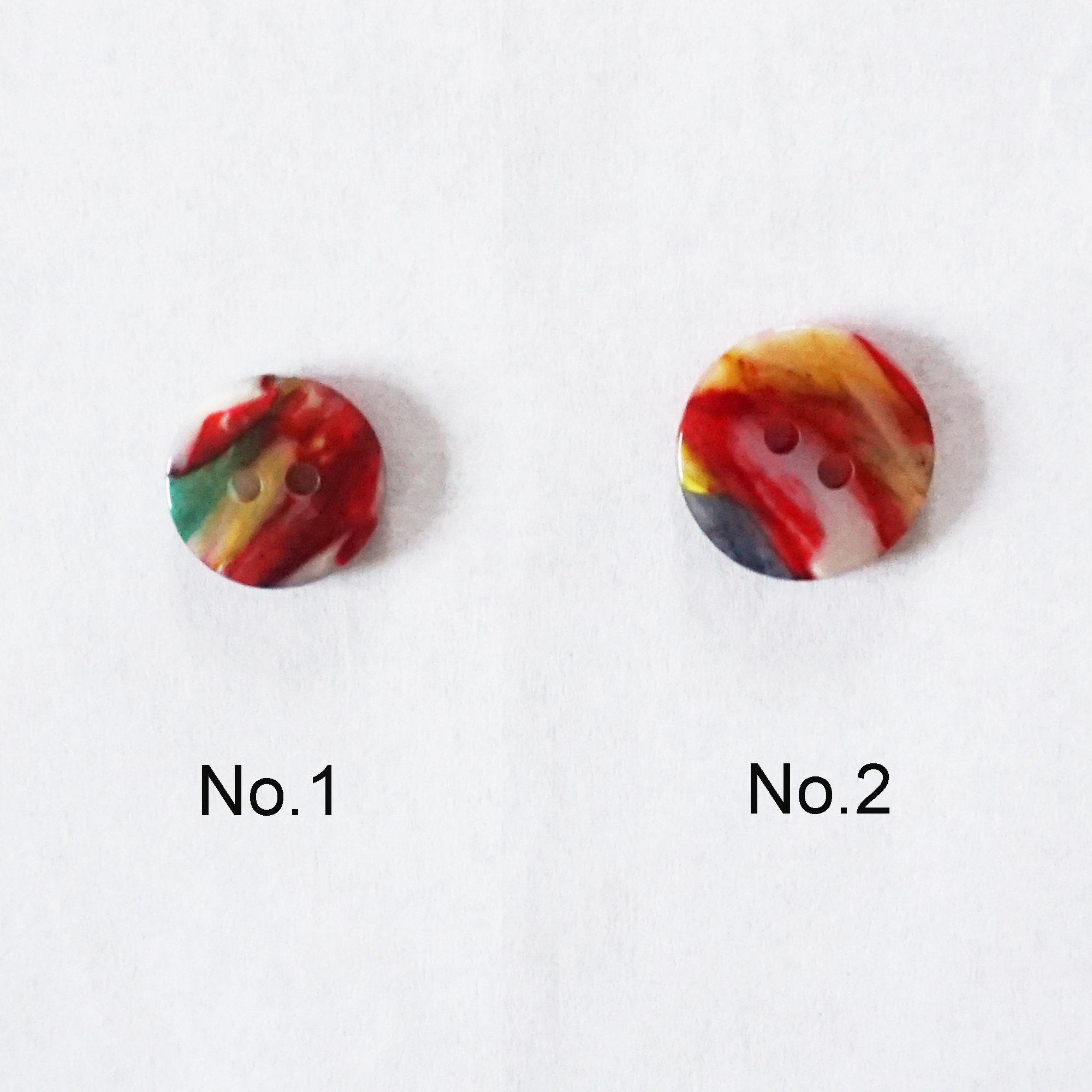 Colored Blouse Buttons From the 1980s 2-hole Button Colorful Shirt ...