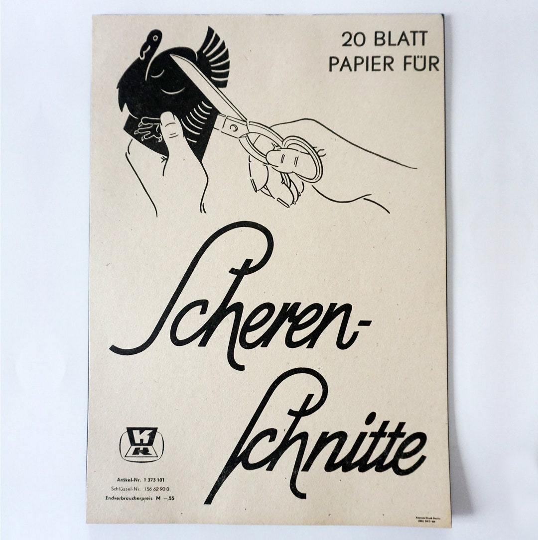 Vintage East German Paper Cutting, Black Paper, 1960s to 1980s - Etsy