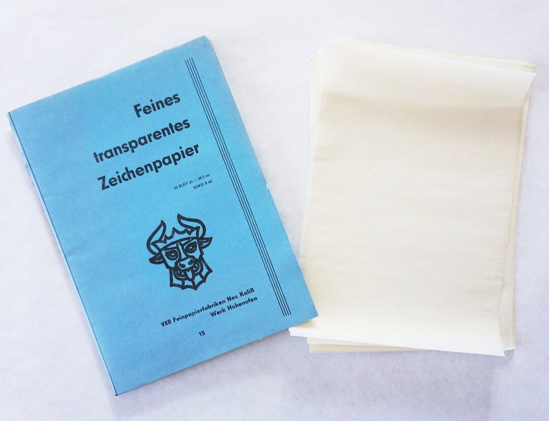 Vintage DDR Transparent Paper A4 Format 1980s Antique Papers ...