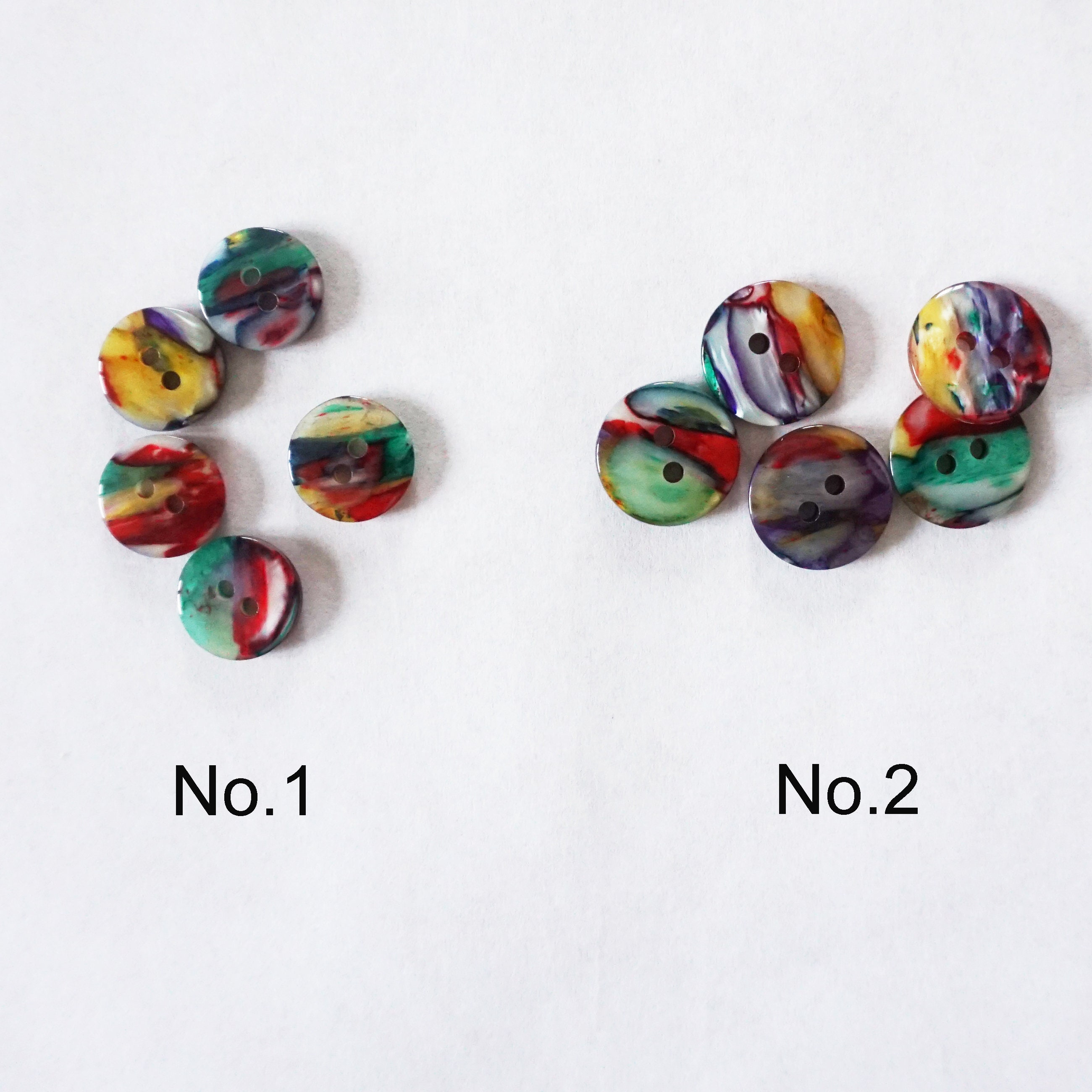 Colored Blouse Buttons From the 1980s 2-hole Button Colorful Shirt ...