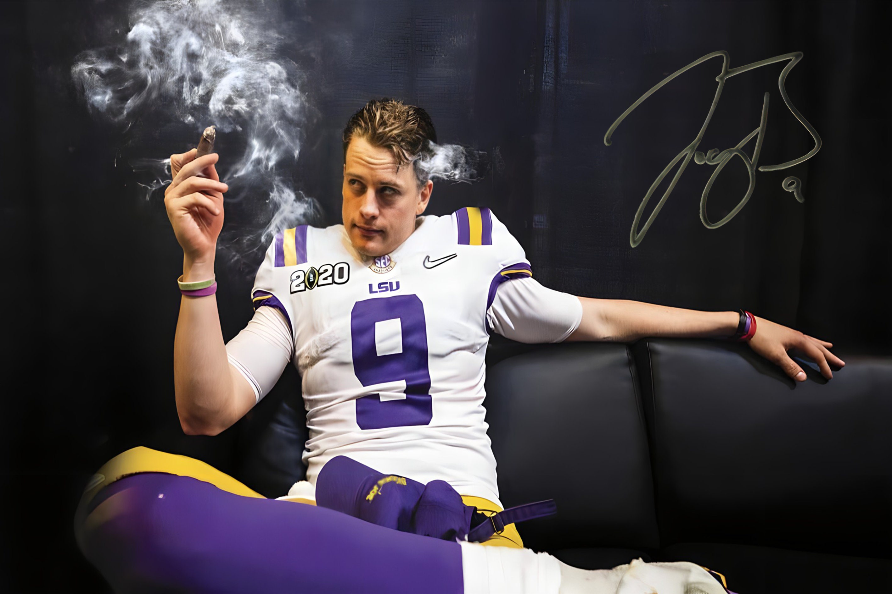 Joe Burrow Poster Joe Burrow LSU Poster Joe Burrow Smoking - Etsy