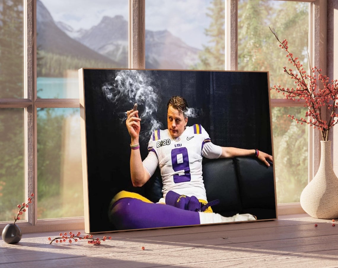 Joe Burrow Poster Joe Burrow LSU Poster Joe Burrow Smoking - Etsy