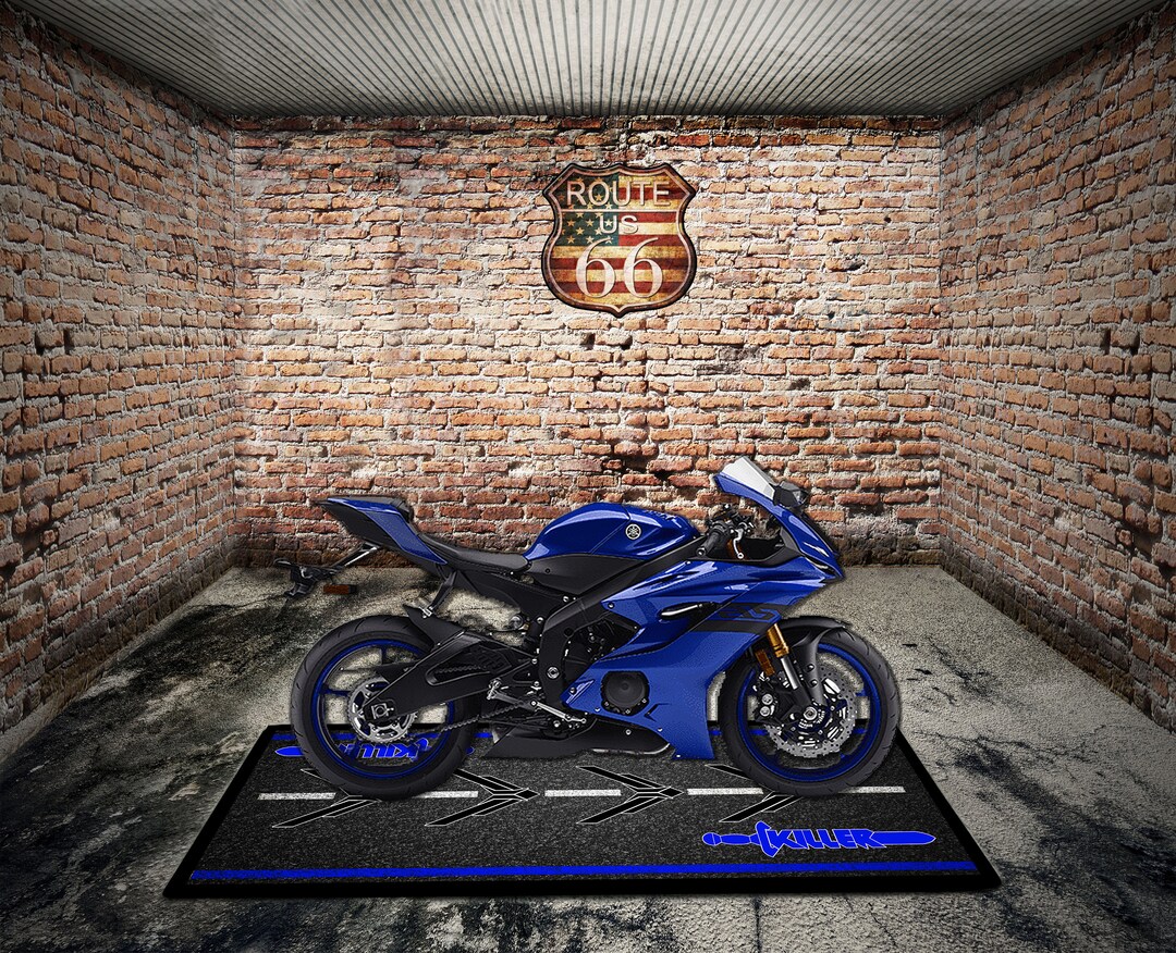 Yamaha Blue Motorcycle Mat Washable Motorcycle Rugs Perfect - Etsy
