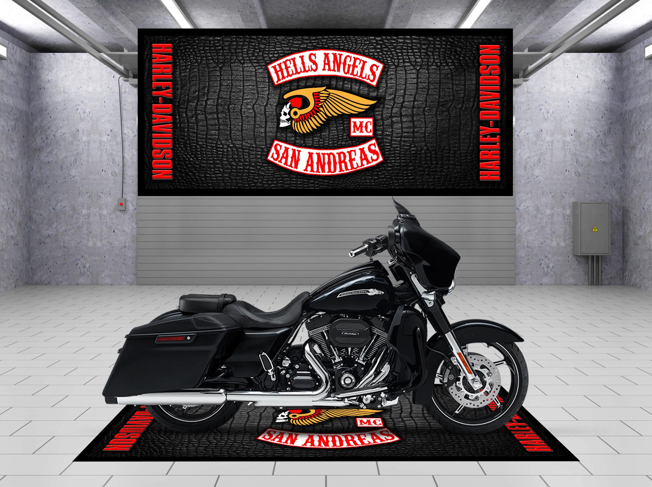 Harley Davidson Hells Angels Motorcycle Rugs Perfect for - Etsy