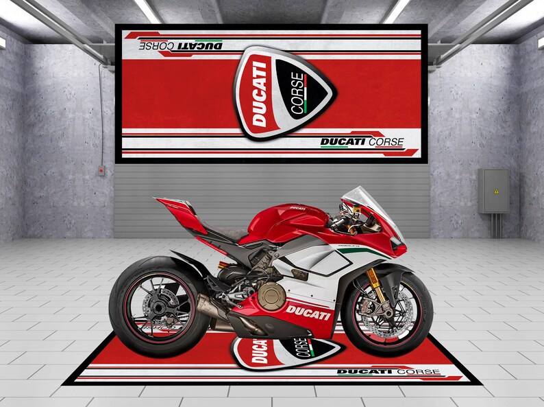 Designed Motorcycle Pit Mat for Ducati - Etsy