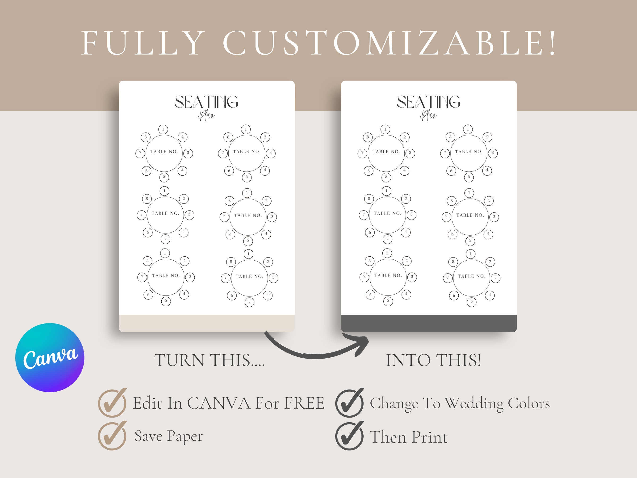 Event Seating Chart Template Download Seating Chart Printable - Etsy