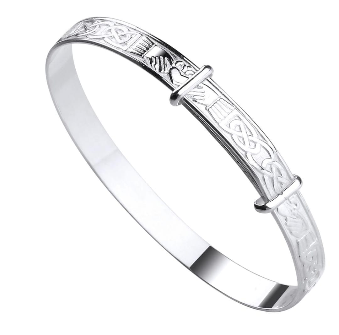 Celtic Silver Ladies Bangle. Premium Quality Expandable Celtic Knot ...
