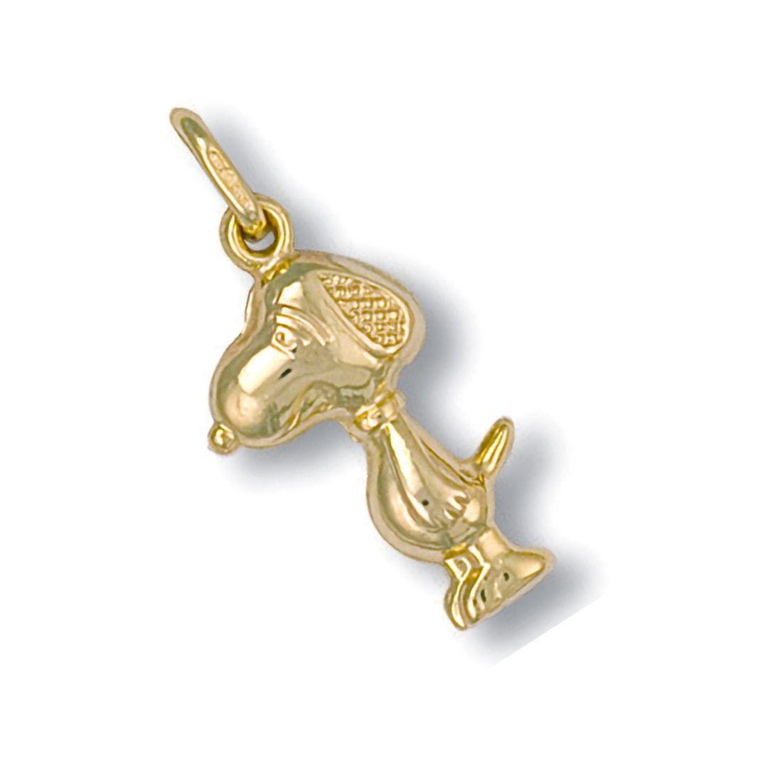 9K Gold Snoopy Dog Pendant Snoopy Dog Charlie Brown Comic Charm Pendant ...