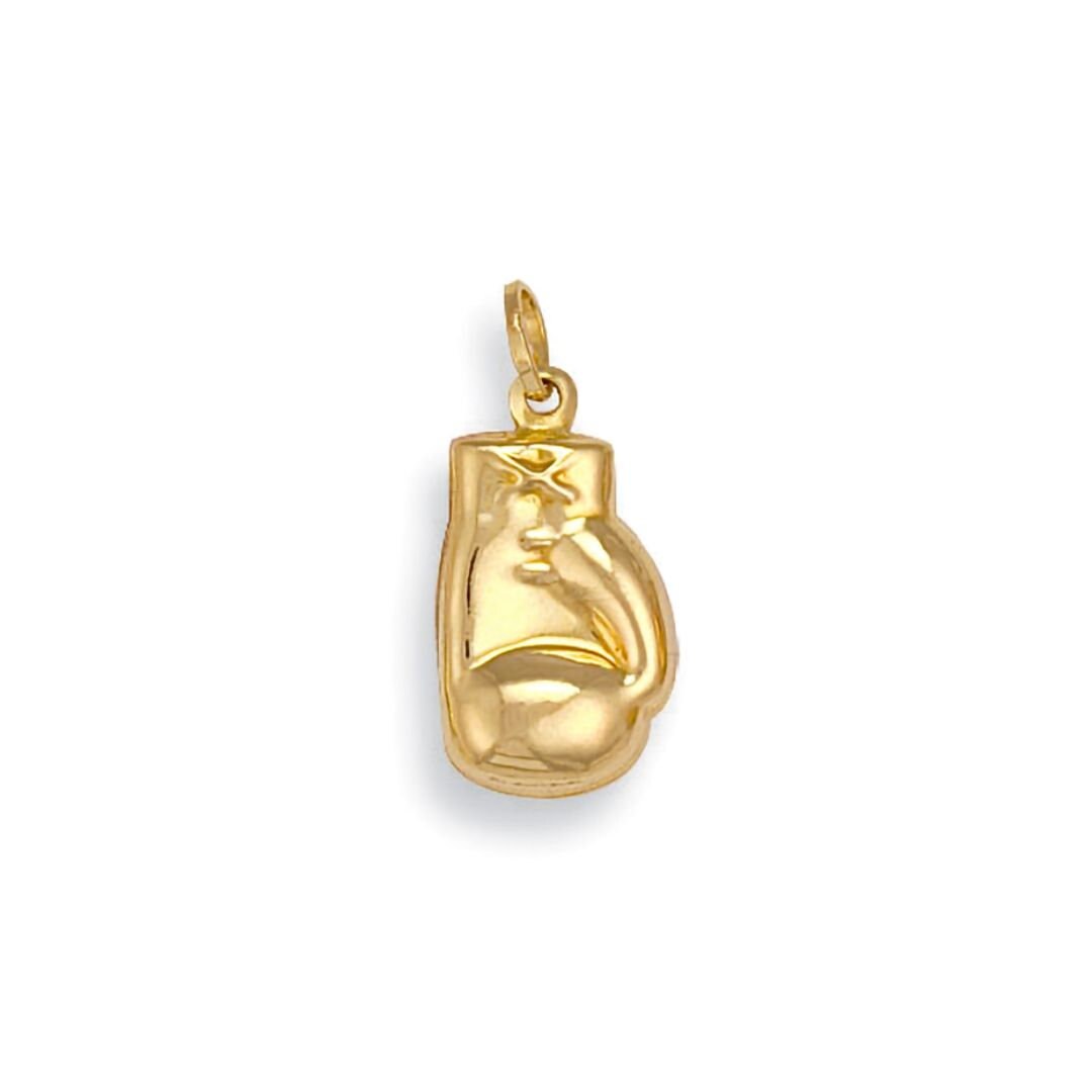 9K Gold Boxing Glove Pendant. Diamond Trace Chain. 3D Kick Boxer Charm ...