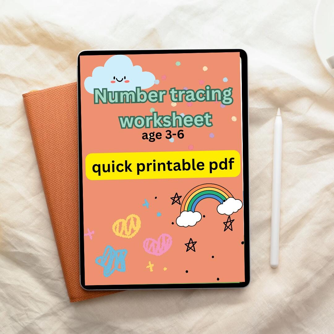 Number Tracing Worksheet (1-20) – Pastel Colors, Preschool Printable ...