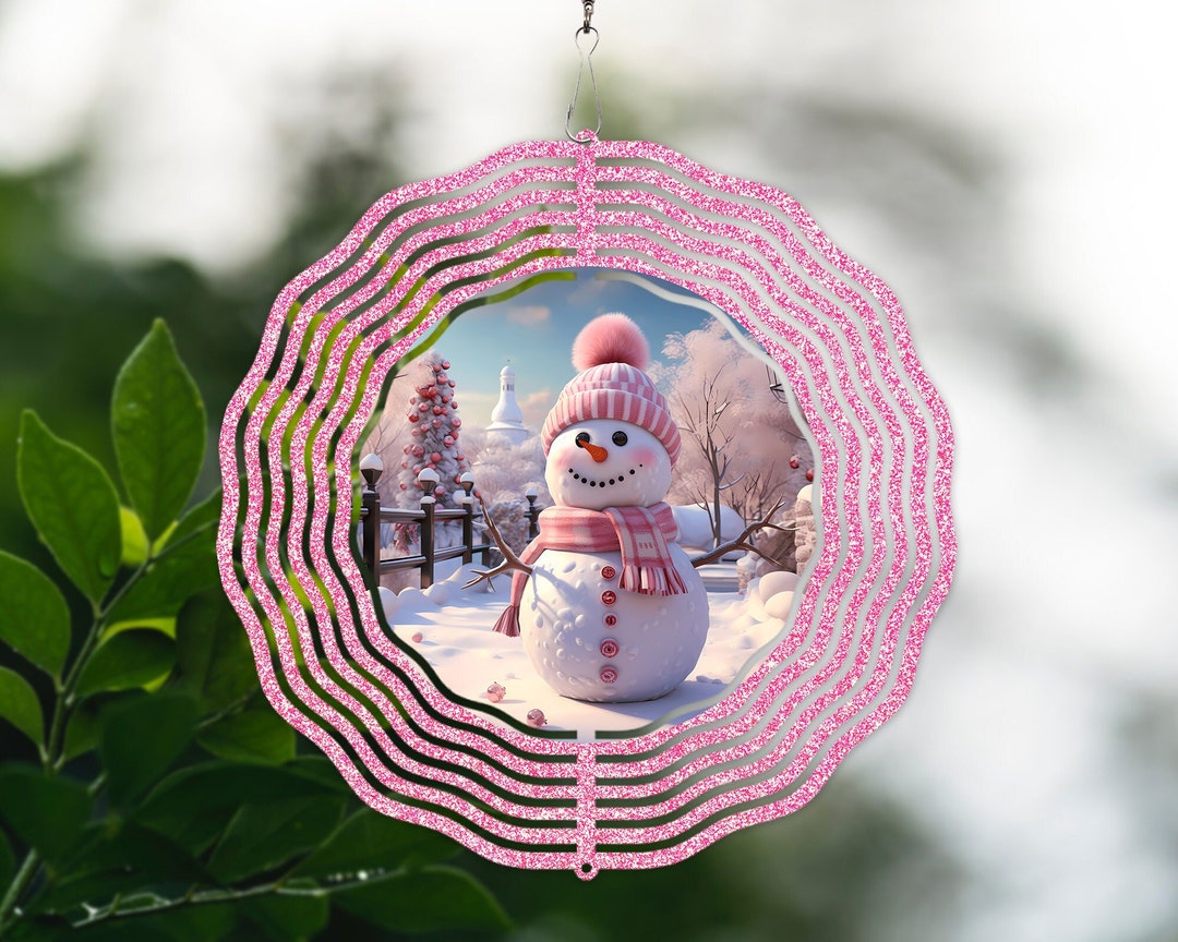 3D SNOW LADY Wind Spinner PNG, Snowman Sublimation Design, 3D Christmas ...