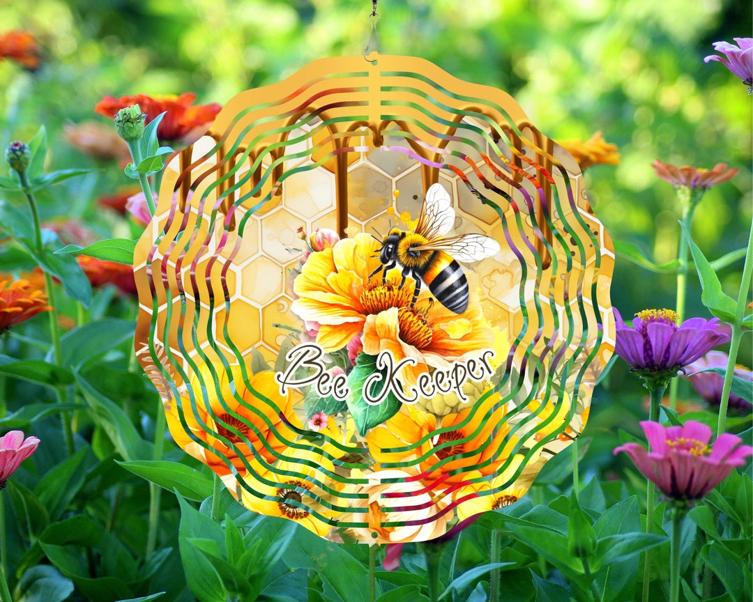 BEE KEEPER Wind Spinner Design, Bee Windspinner PNG, Digital Download ...