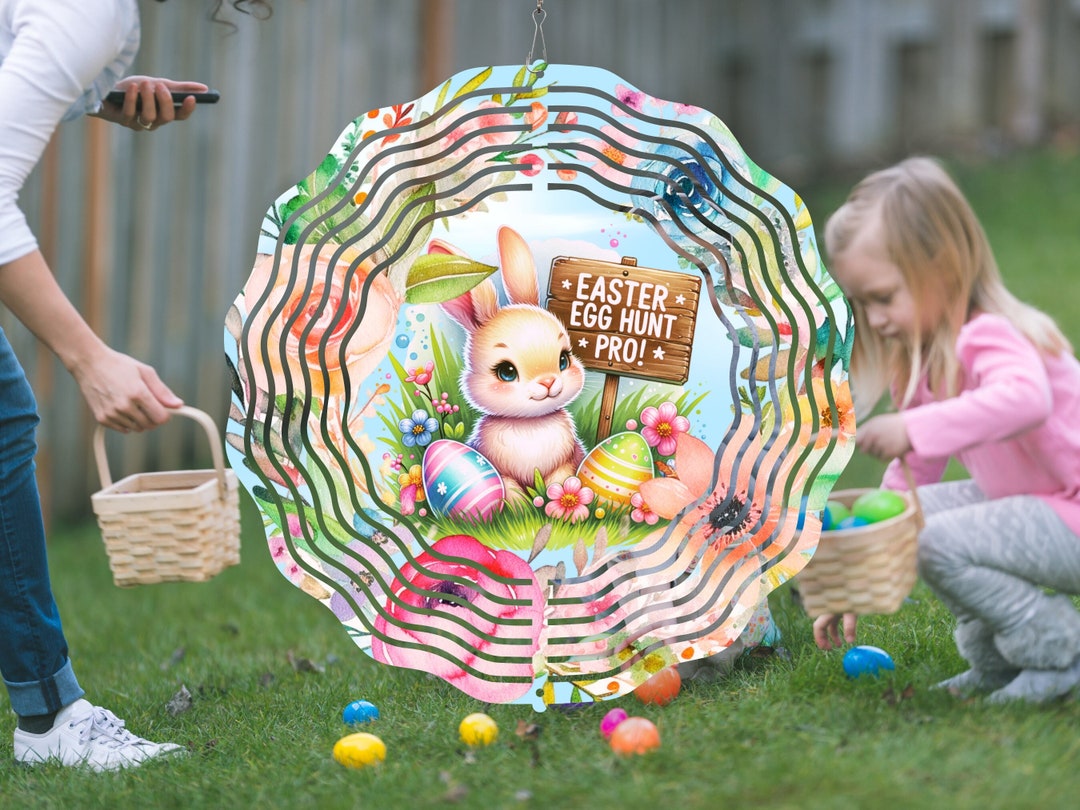 Egg Hunt Wind Spinner PNG Easter Bunny Design for Easter Egg Hunt ...