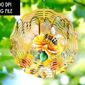 HONEY BEE Wind Spinner PNG Bee Windspinner Design Digital Download ...