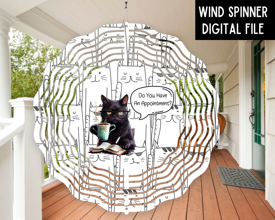 CAT PNG for Wind Spinner SASSY Png for Windspinner Sublimation Digital ...