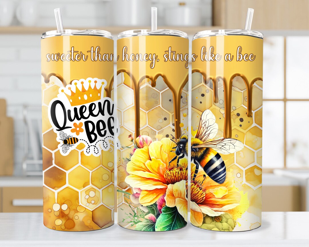 QUEEN BEE 20 Oz Tumbler Wrap Sassy Sublimation Design Sassy Tumbler PNG ...
