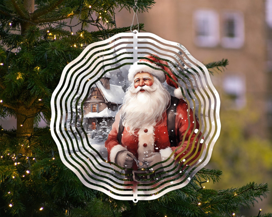 SANTA Wind Spinner PNG, Santa Claus Sublimation Design, Christmas Wind ...