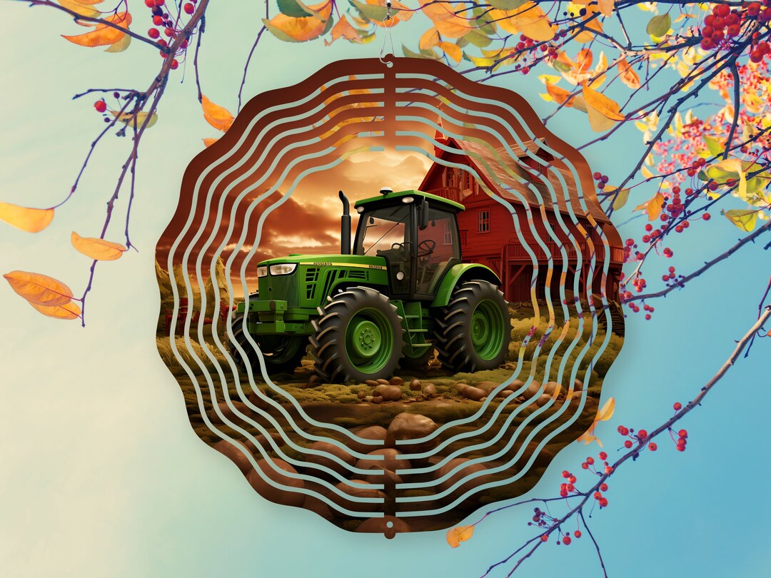 3D TRACTOR Wind Spinner PNG Tractor Sublimation Design Farm Sublimation ...