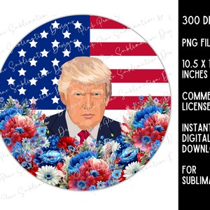 TRUMP Sublimation PNG Trump Design Sublimation Wind Spinner Windspinner ...