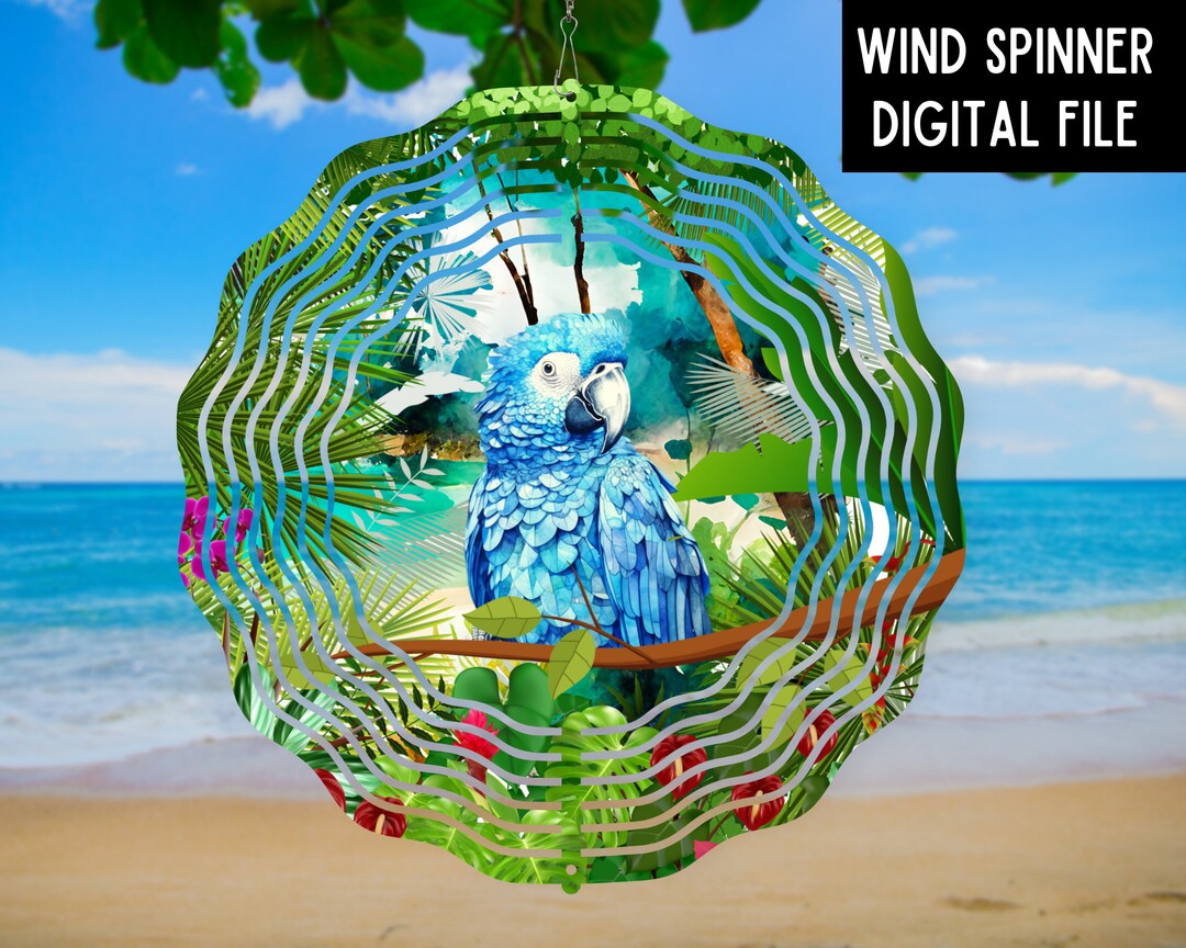 PARROT Wind Spinner Design Tropical PNG Sublimation Wind Spinner ...