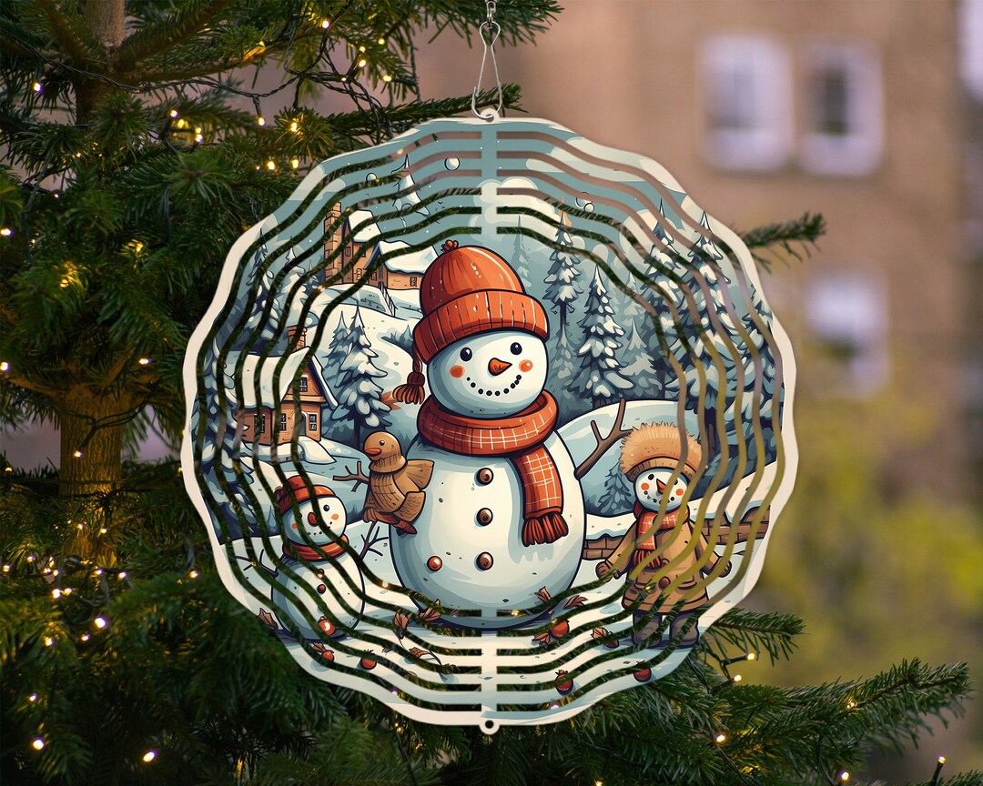 SNOWMAN Wind Spinner PNG, Snowman Sublimation Design, Christmas Wind ...