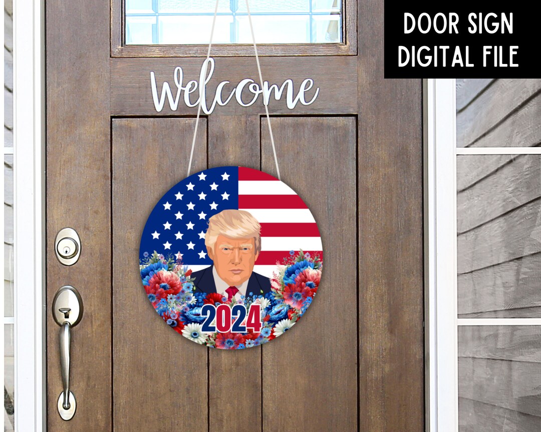 TRUMP 2024 Letrero para puerta PNG Diseño de sublimación Trump ...